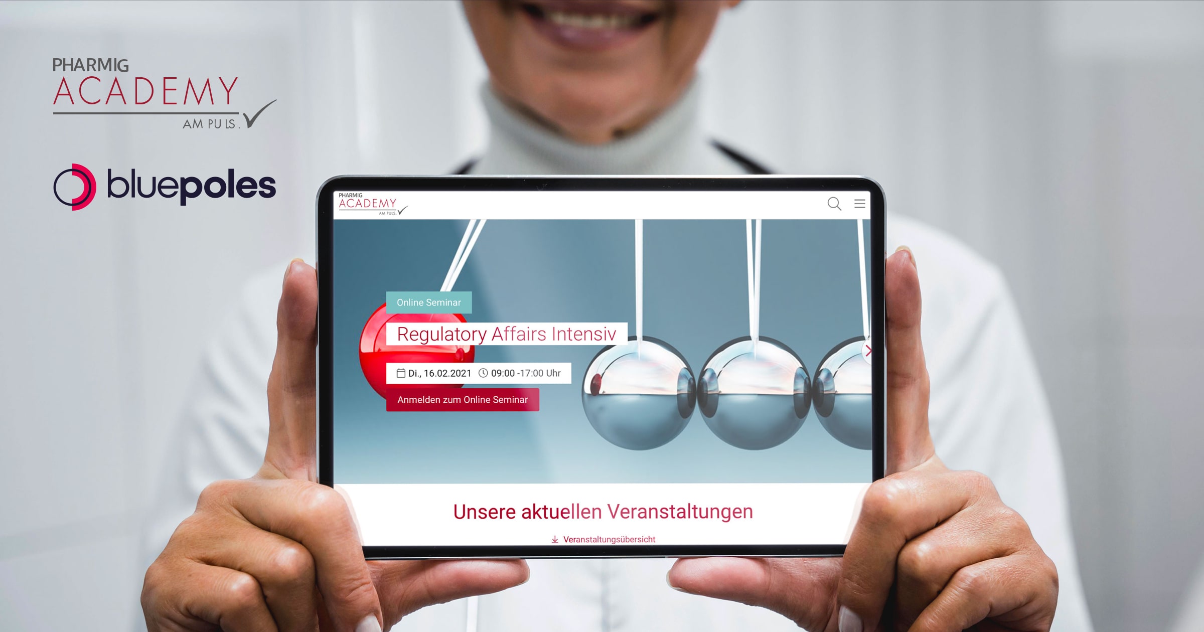 Pharmig Academy | Blue Poles